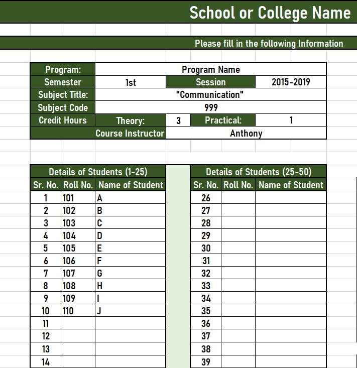 A Comprehensive Excel Sheet for Making Students Results - Etsy