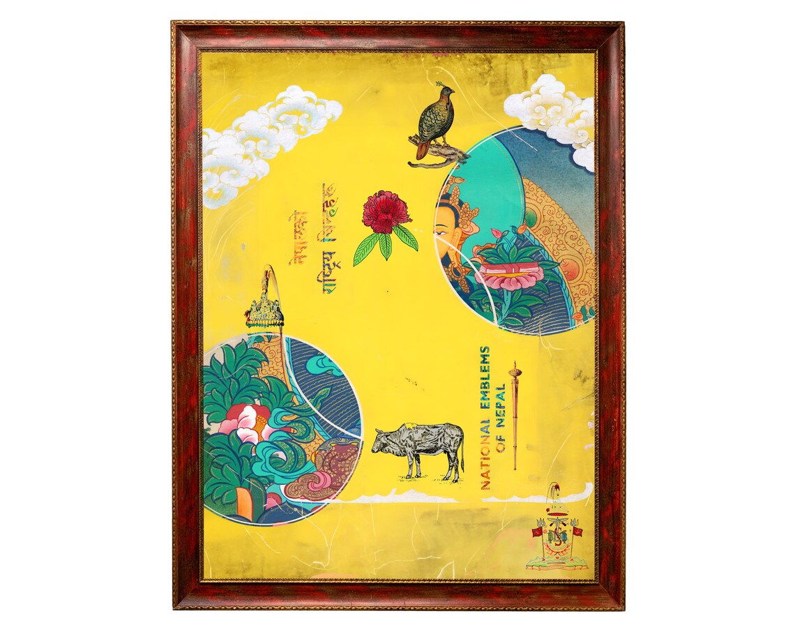 National Emblems of Nepal 1963 art Print Digital Download - Etsy