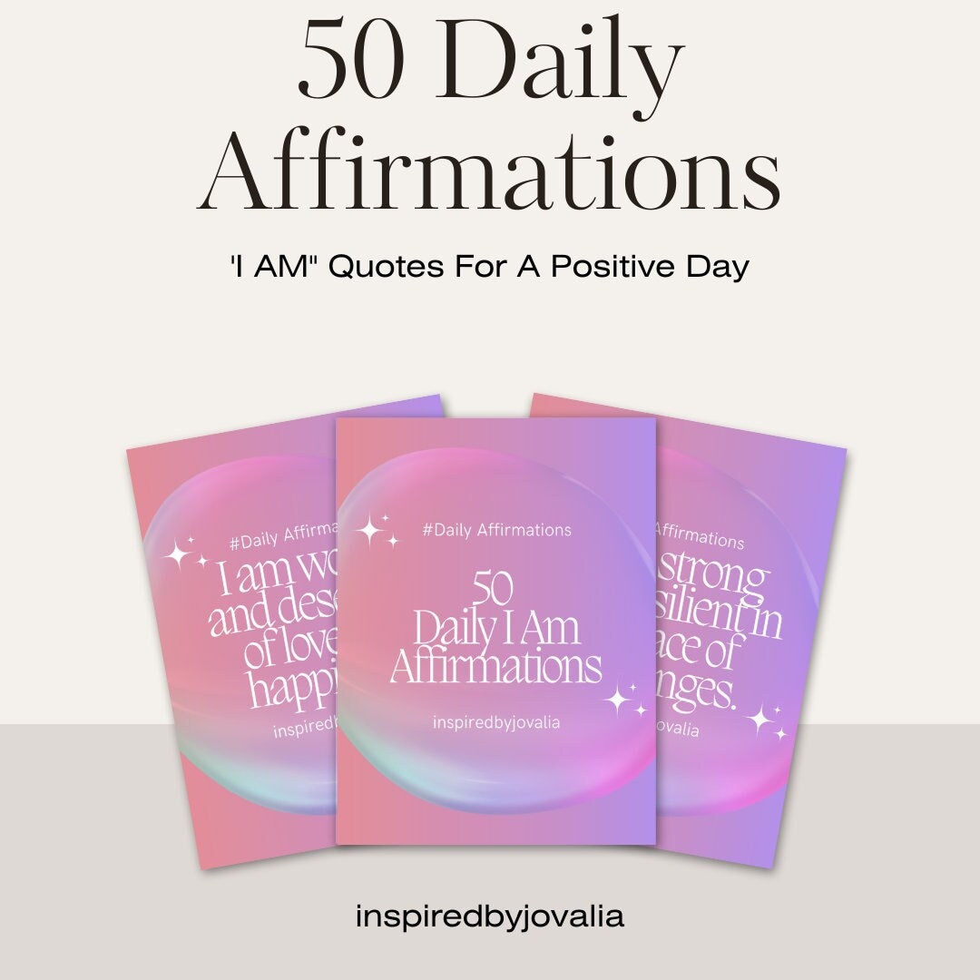 50 Daily Affirmations - Etsy