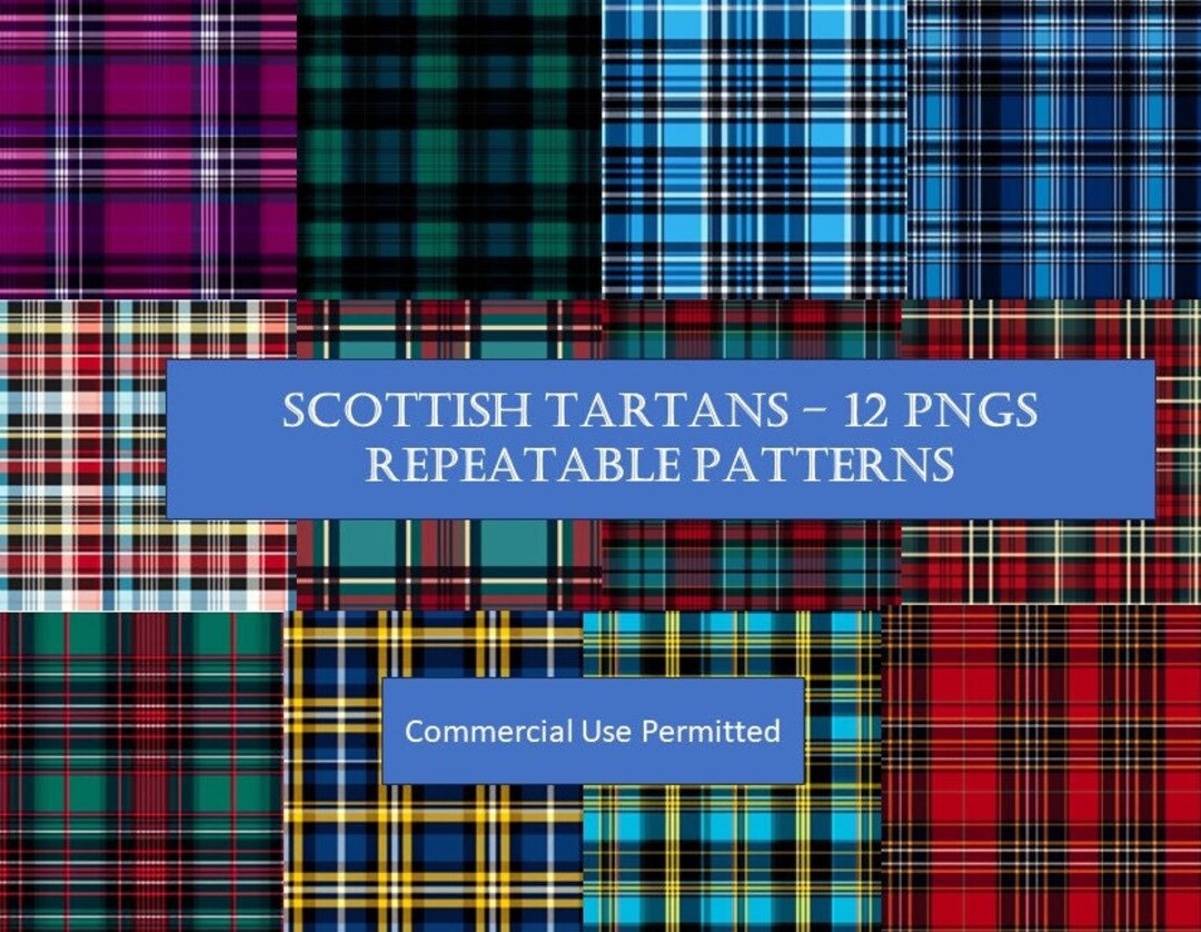 Scottish Tartans Digital Patterns Repeatable Perfect for - Etsy