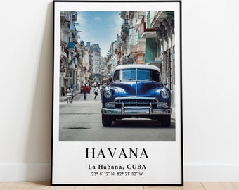 Cuba Travel Print, Vintage Cuba Art Poster, Havana Print, Caribbean ...
