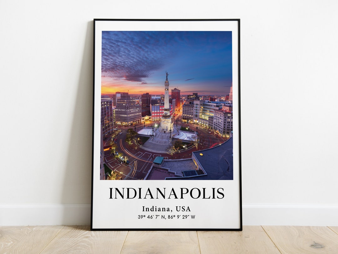 Indianapolis Poster, Indianapolis Print, Indiana Photo, Indiana, Usa ...