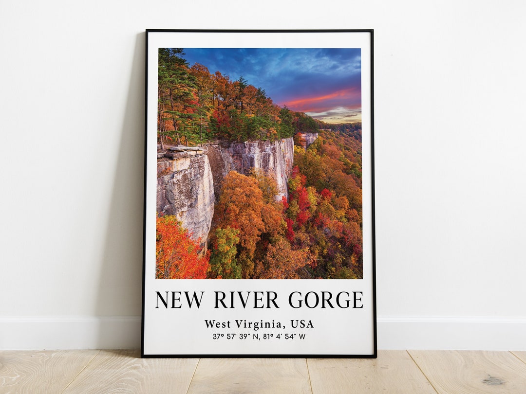 New River Gorge Poster, West Virginia Picture, United States Photo, Usa ...