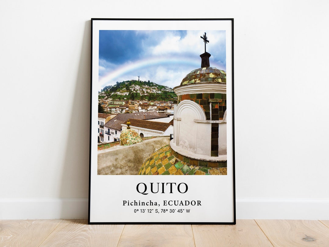 Affiche de Quito, Impression de lÉquateur, Photo de voyage en Amérique ...
