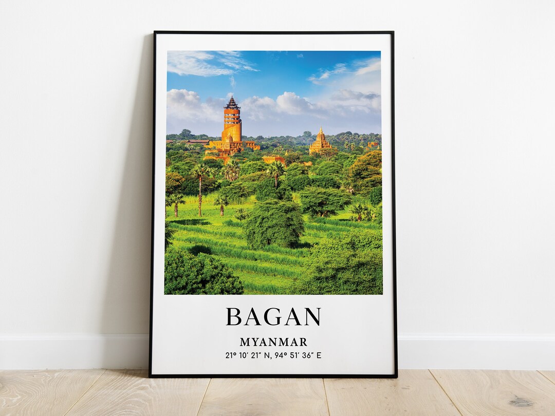 Bagan Poster Bagan Picture Myanmar Print Myanmar Poster - Etsy