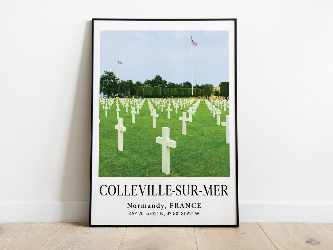 Colleville Poster, Colleville Sur Mer Home Decor, France Picture ...