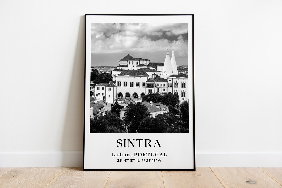 Sintra Poster Sintra Picture Portugal Poster Black and - Etsy