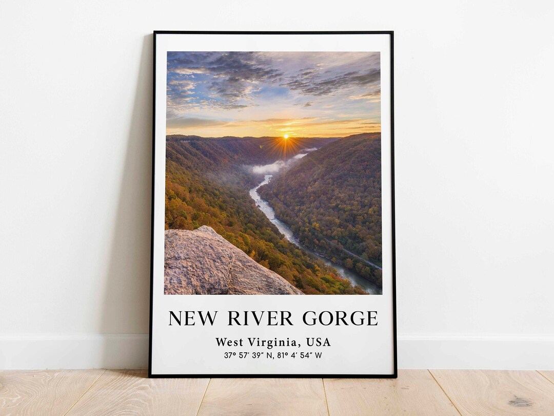 New River Gorge Poster West Virginia Picture United States - Etsy