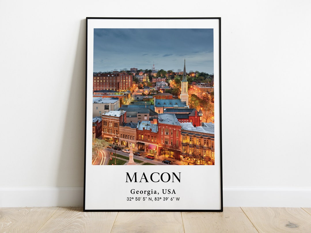 Macon Poster Macon Picture Georgia Photo United States - Etsy
