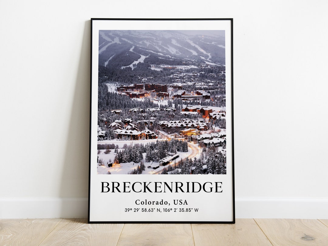 Breckenridge Poster Colorado Travel Photo, USA Wall Art, United States ...