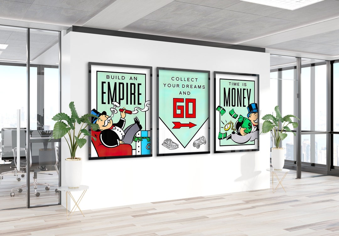 Monopoly Motivational Poster Inspirational Quote Canvas Alec - Etsy Canada