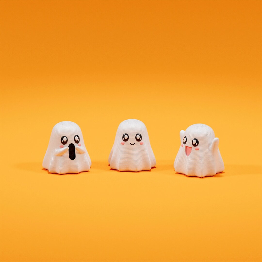 Cute Chubby Ghosts Figurine STL - No Supports Needed - Etsy