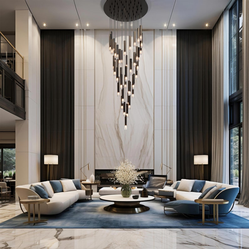 Ceiling Mounted , Multiple Metal Pendant Lighting - Etsy