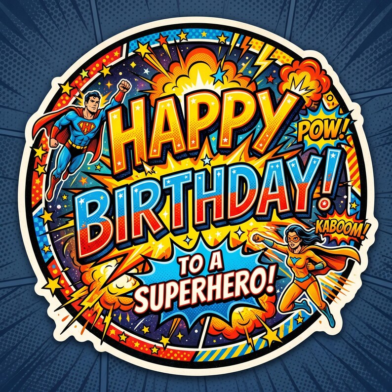 Happy Birthday PNG SVG Bundle, Birthday Sticker Pack, Sublimation Files ...