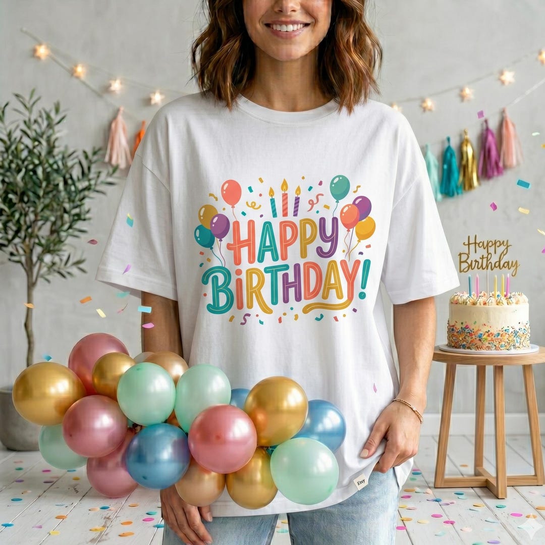 Happy Birthday PNG SVG Bundle, Birthday Sticker Pack, Sublimation Files ...