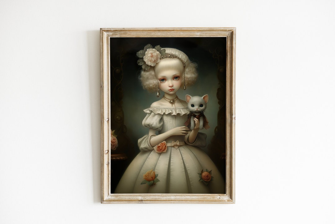 Rococo Fantasy: Whimsical Portrait of a Young Lady. Limited Edition Ai ...