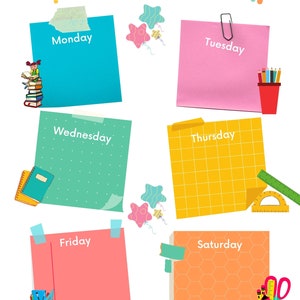 School Timetable Stickers Help Students Organize Schedules, Marking ...