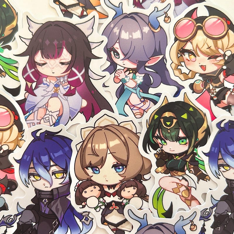 Genshin Stickers - Etsy