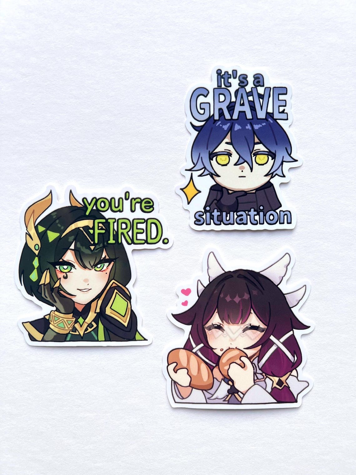 Genshin Impact Nod-krai Stickers (set 1) | Columbina, Nefer, Flins ...