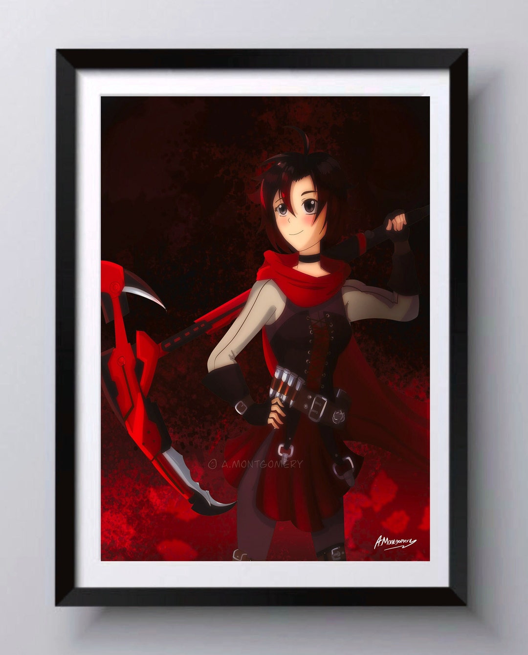 RWBY Ruby Rose Digital Fan Art Print - Etsy