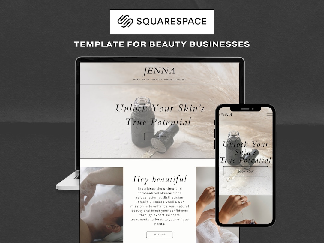 Squarespace Website Template, Squarespace 7.1 Esthetician Template, Contemporary and Neutral ...