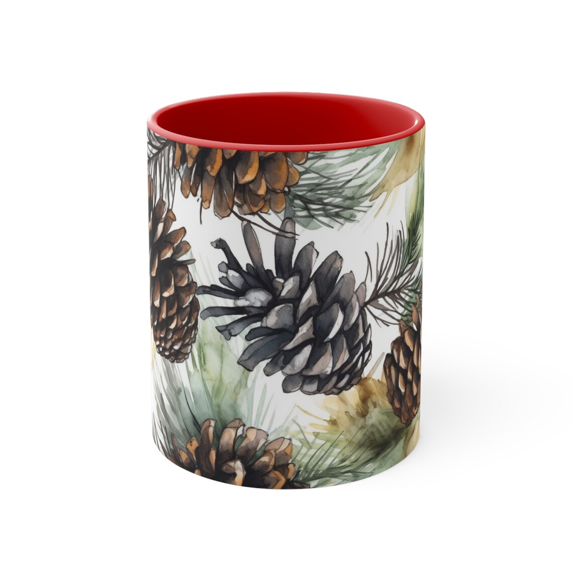 Stylish Pine Cone Themed Accent Coffee Mug. Fun, Gift With Elegant Boho ...