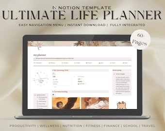 Notion Template Personal Planner Notion Dashboard, All in One Notion Template, Notion Planner ...