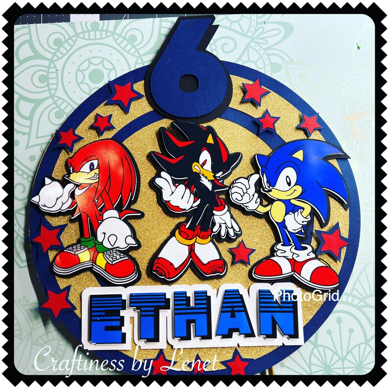 Personalized Sonic Cake Topper - Etsy
