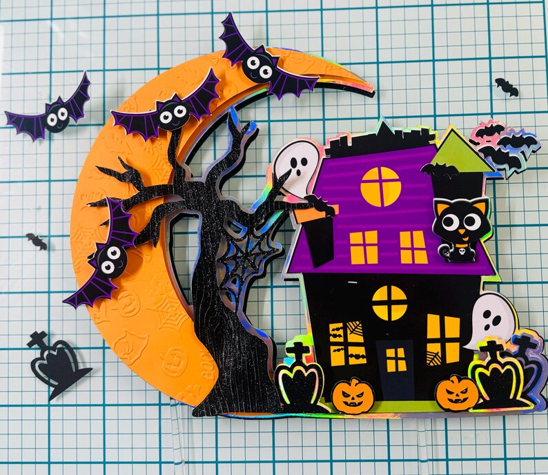 6 Inch Halloween Haunted House Cake Topper - Etsy
