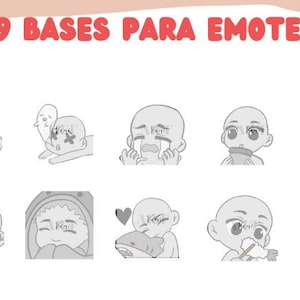 Emote Base Pack / 19 Human Chibi Emote Template / Bases for Twitch ...