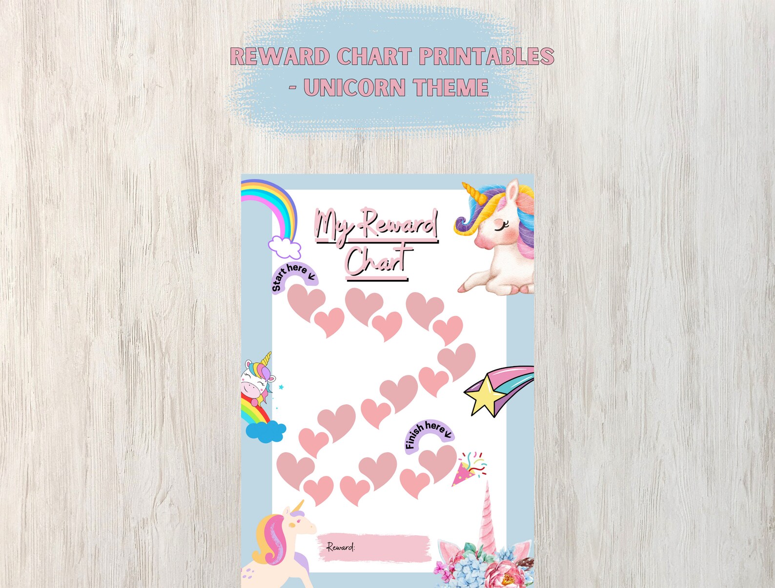 A4 Printable Reward Charts for Kids, Homeschool Sticker Charts Bundle ...