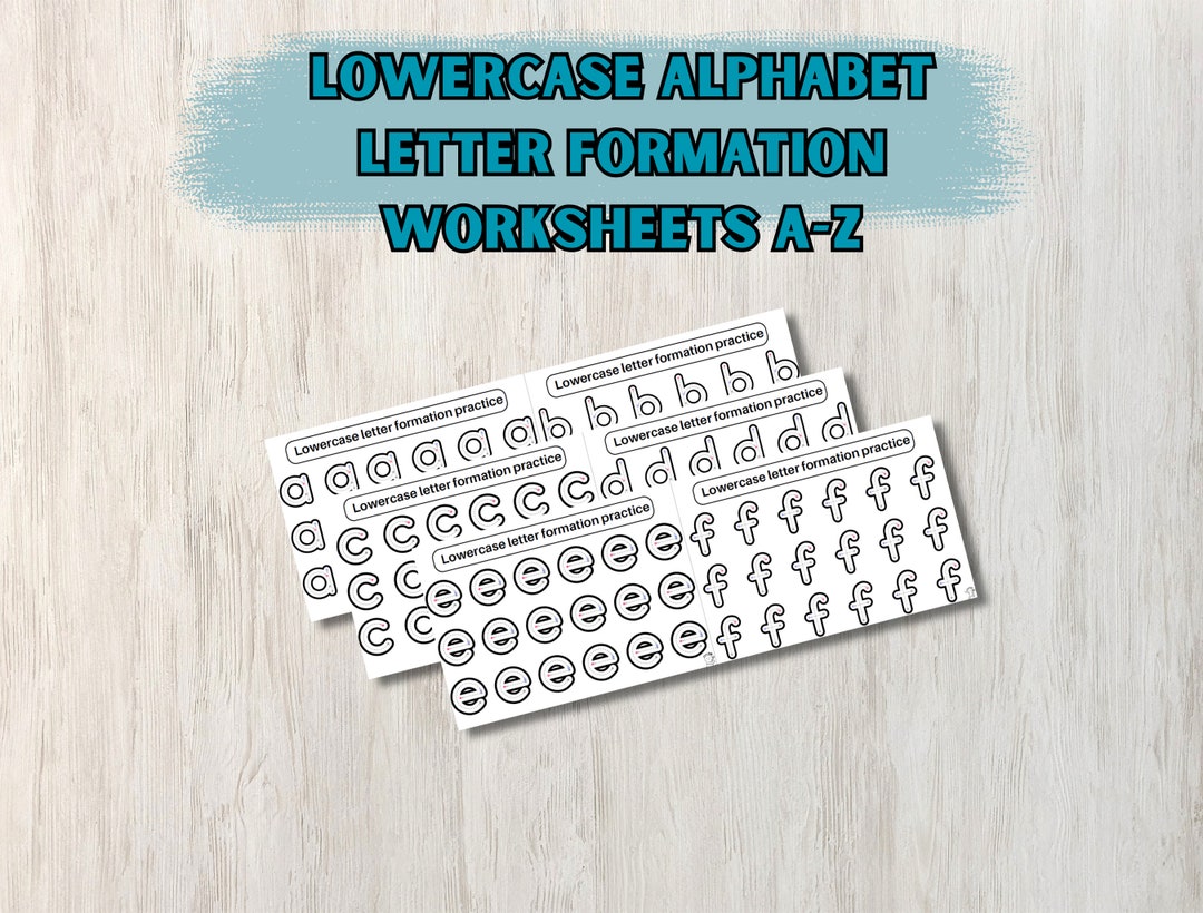 Lowercase Letter Formation Worksheets A-Z | Alphabet Practice for Kids ...
