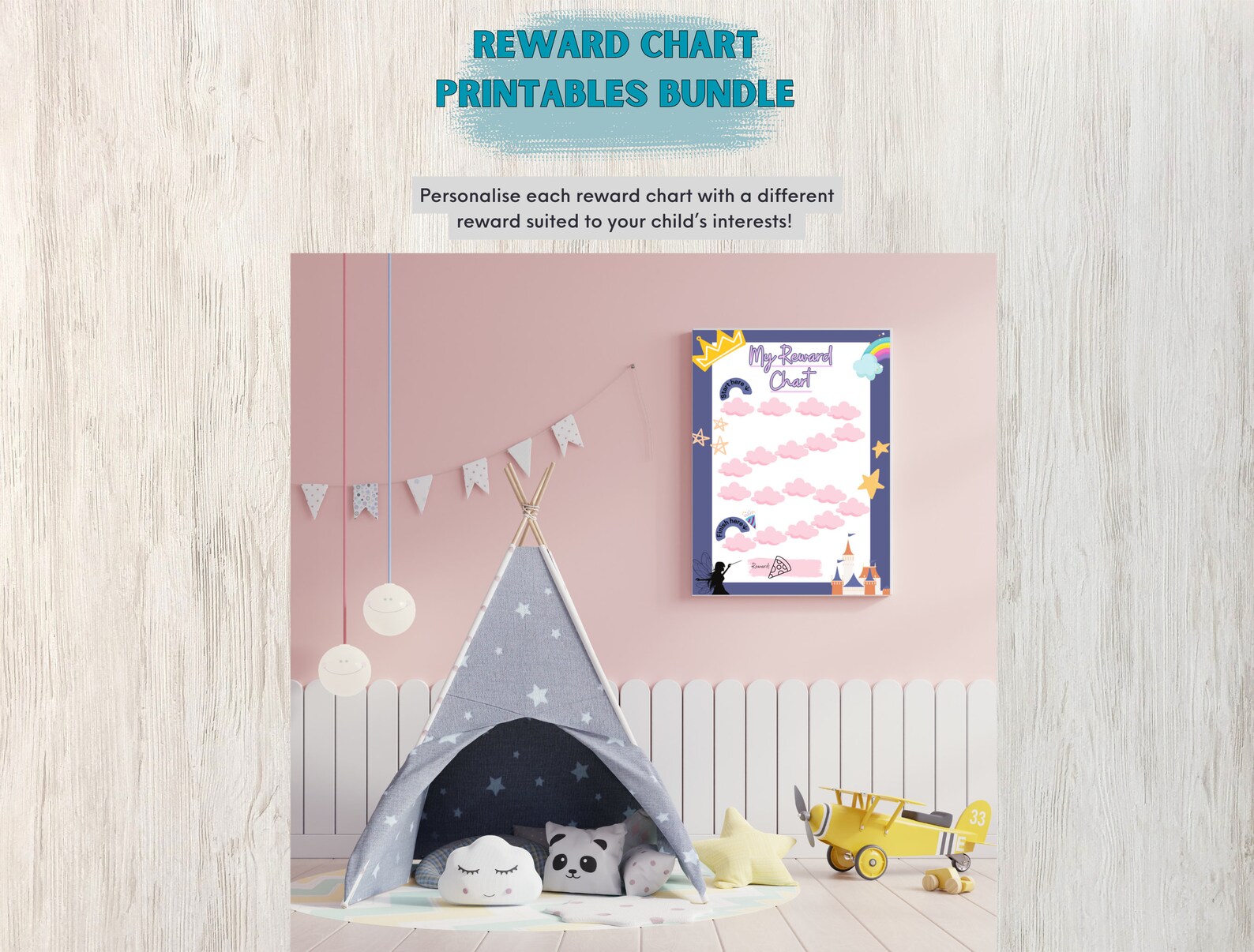 A4 Printable Reward Charts for Kids, Homeschool Sticker Charts Bundle ...