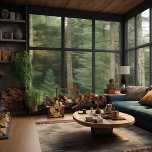 Forest Cabin Zoom Background X5 | Nature Zoom Background | Teams ...