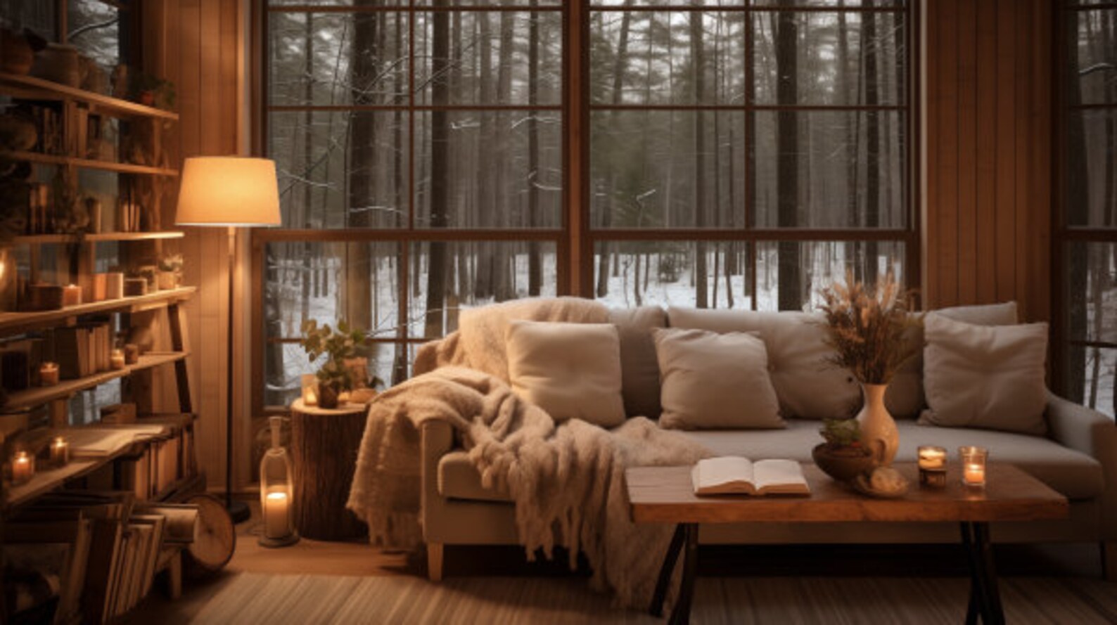 Forest Cabin Zoom Background X5 | Nature Zoom Background | Teams ...