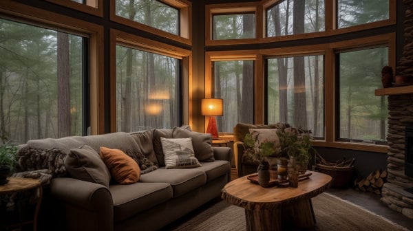 Forest Cabin Zoom Background X5 | Nature Zoom Background | Teams ...