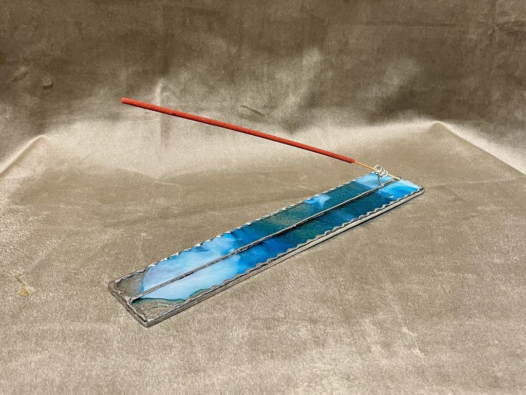 Blue Skies Incense Burner Stained Glass Glass Art - Etsy