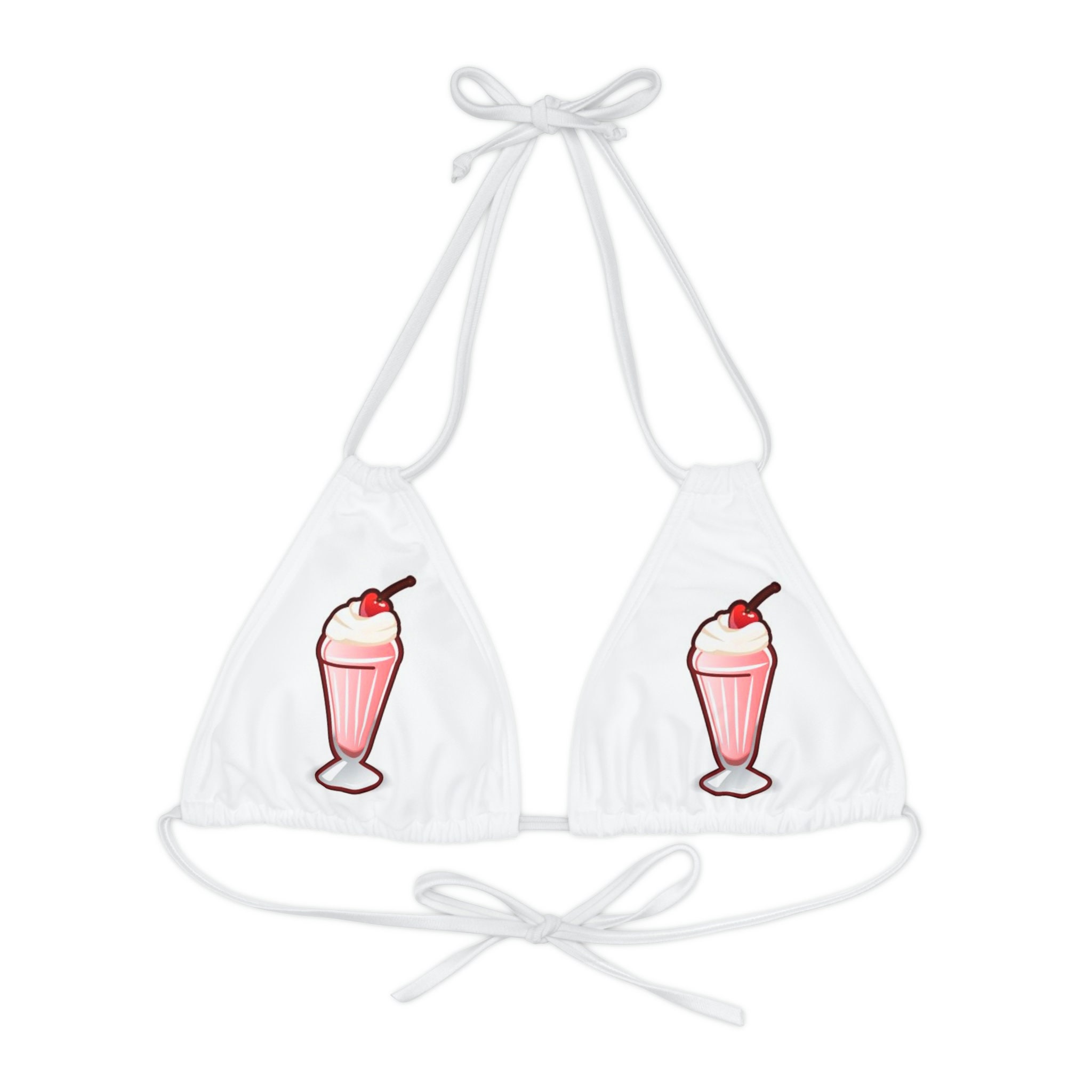 Strappy Triangle Milkshake Bikini Top - Etsy