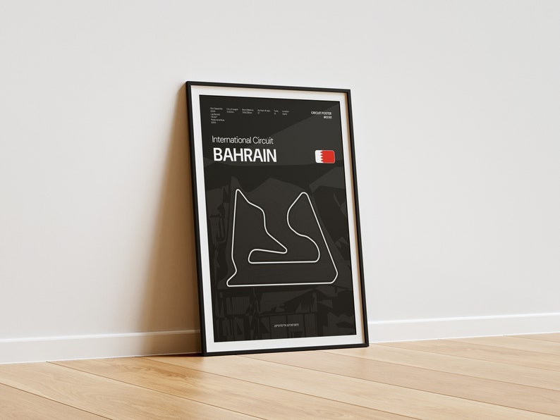 Formula 1 2024 Bahrain Poster Printable Wall Art for F1 Fans and Racing ...