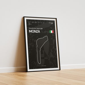 Formula 1 Monza Circuit Poster for Formula One Fans Printable Wall ...