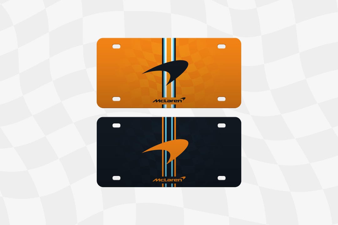 Mclaren F1 Car Number Plate Metal Customized Formula 1 Mclaren License ...
