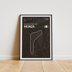Formula 1 Monza Circuit Poster for Formula One Fans Printable Wall ...