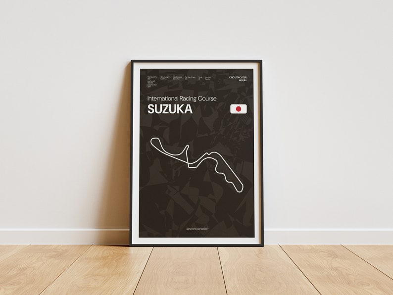 Formula 1 Suzuka Circuit Poster for Formula One Fans Printable Wall ...