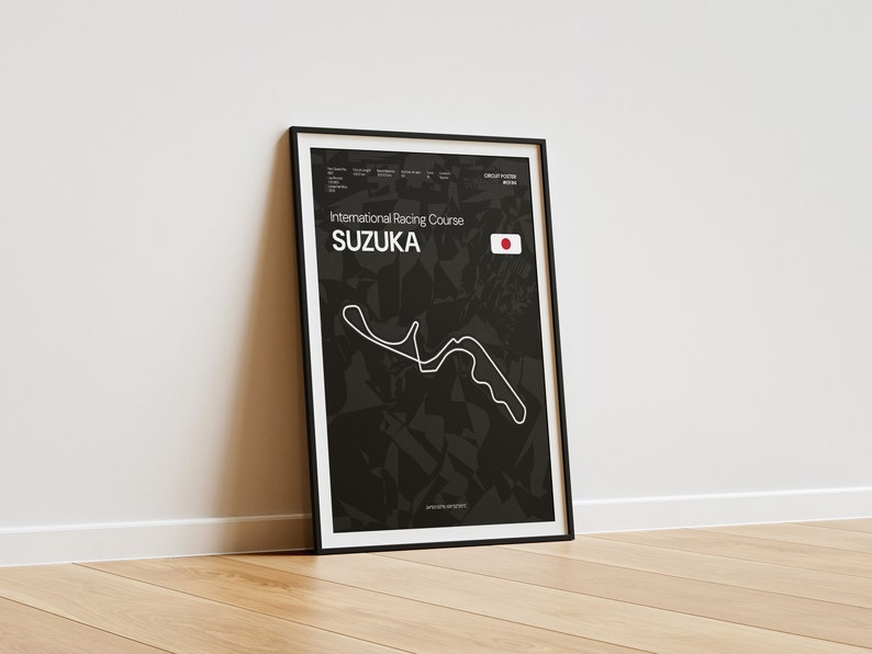 Formula 1 Suzuka Circuit Poster for Formula One Fans Printable Wall ...
