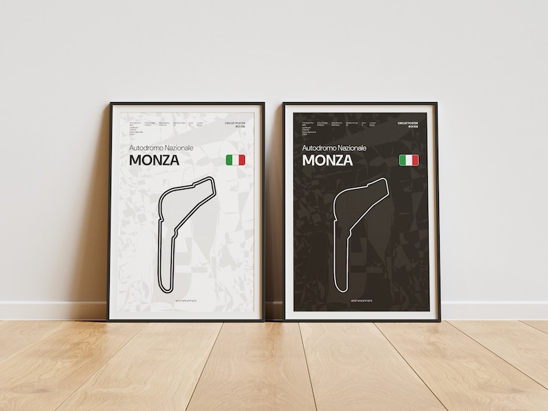 Formula 1 Monza Circuit Poster for Formula One Fans Printable Wall ...