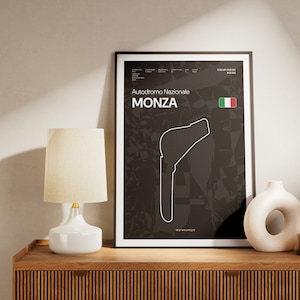 Formula 1 Monza Circuit Poster for Formula One Fans Printable Wall ...