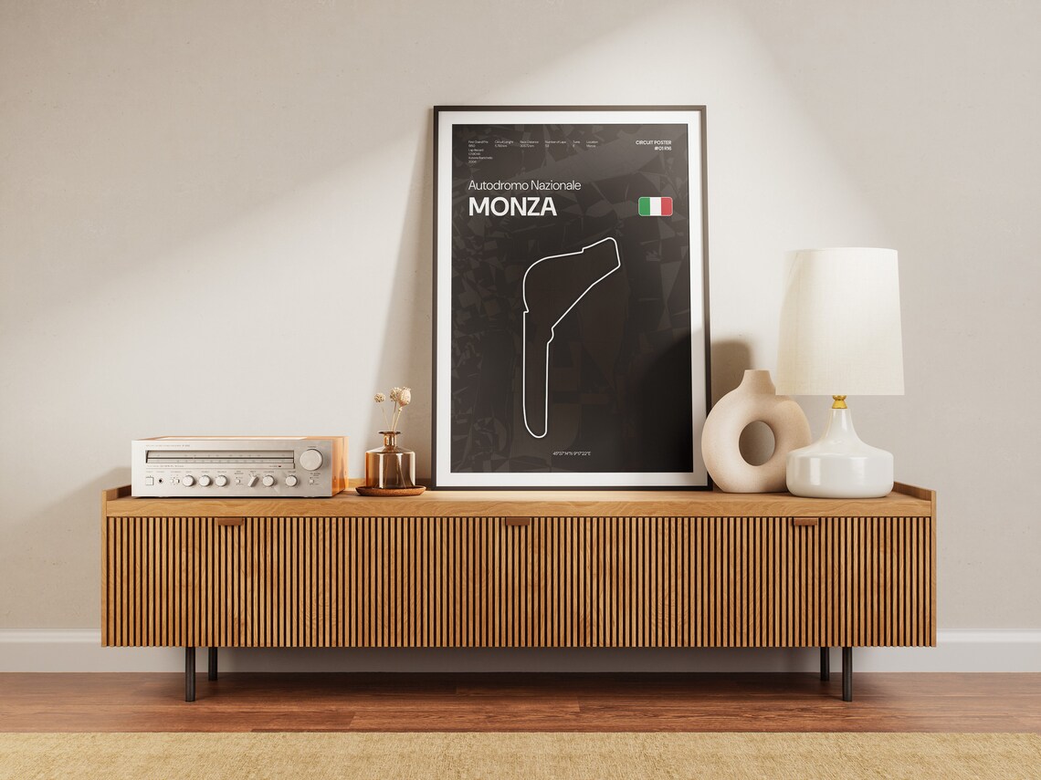 Formula 1 Monza Circuit Poster for Formula One Fans Printable Wall ...