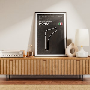 Formula 1 Monza Circuit Poster for Formula One Fans Printable Wall ...
