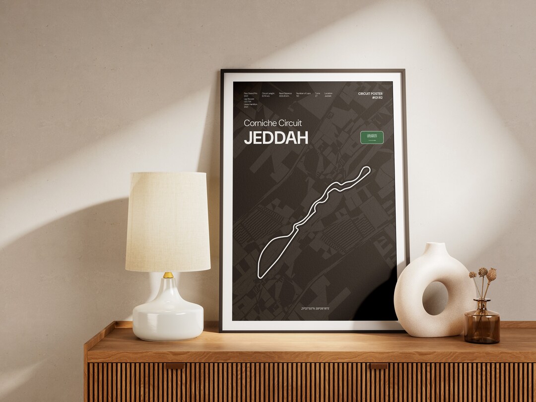 Formula 1 2024 Jeddah Poster Printable Wall Art for F1 Fans and Racing ...
