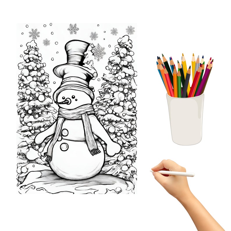 Snowman Coloring Pages, Winter Character Drawings, Printable Snowman ...
